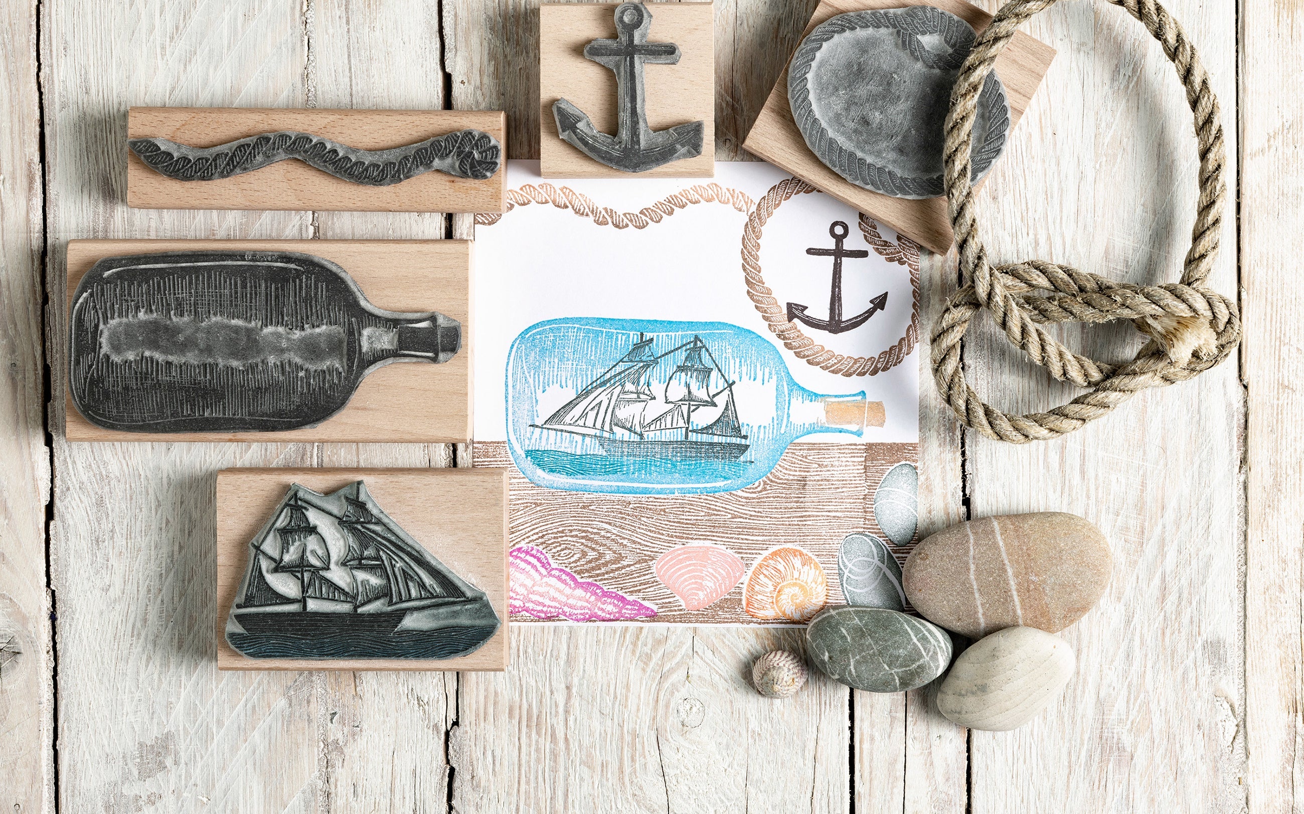 Seaside Stamps, shell stamps for card making, ocean craft stamps ...