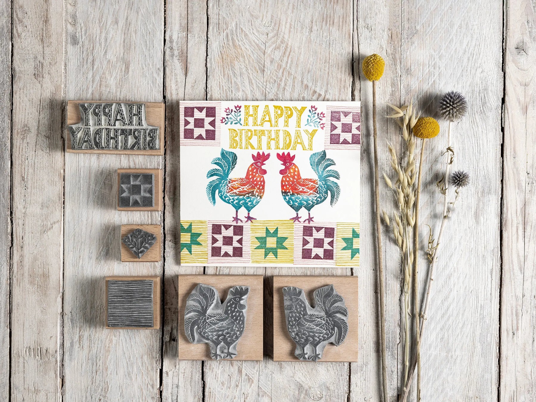 Patchwork Patterns Rubber Stamps for card making and fabric printing ...