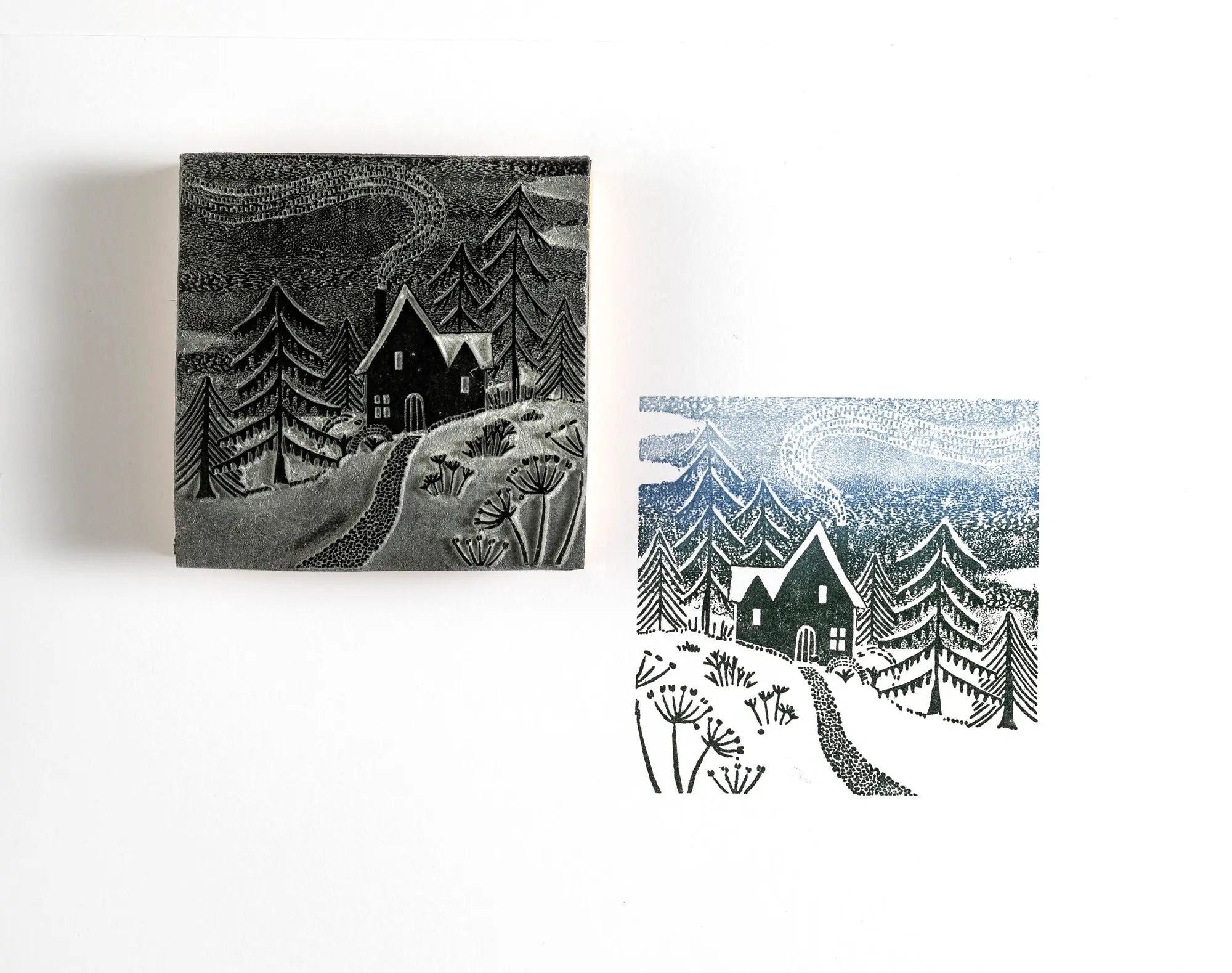 Home for Christmas Rubber Stamp, Christmas Stamps for Card Making ...