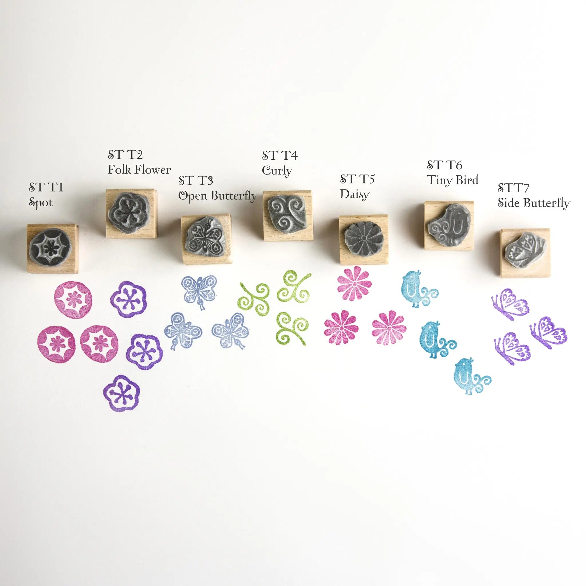 Tiny Flower Rubber stamps, Butterfly Rubber Stamps and Bird Stamps, Ti ...