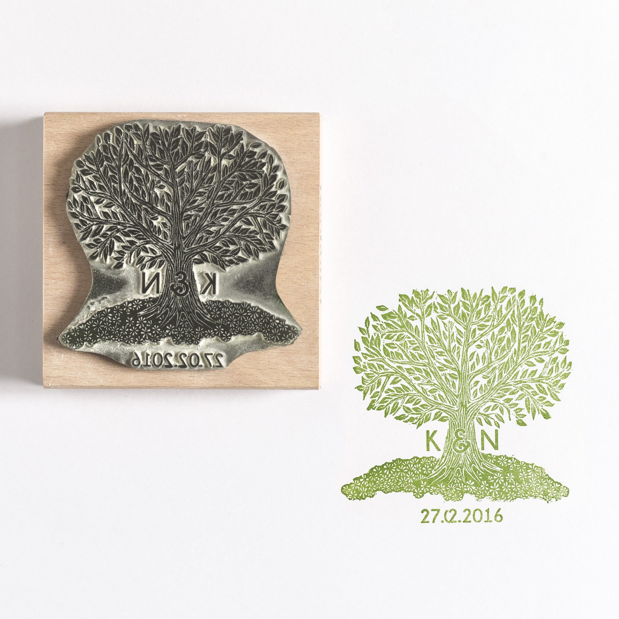 Personalised Tree Rubber Stamp – Noolibird